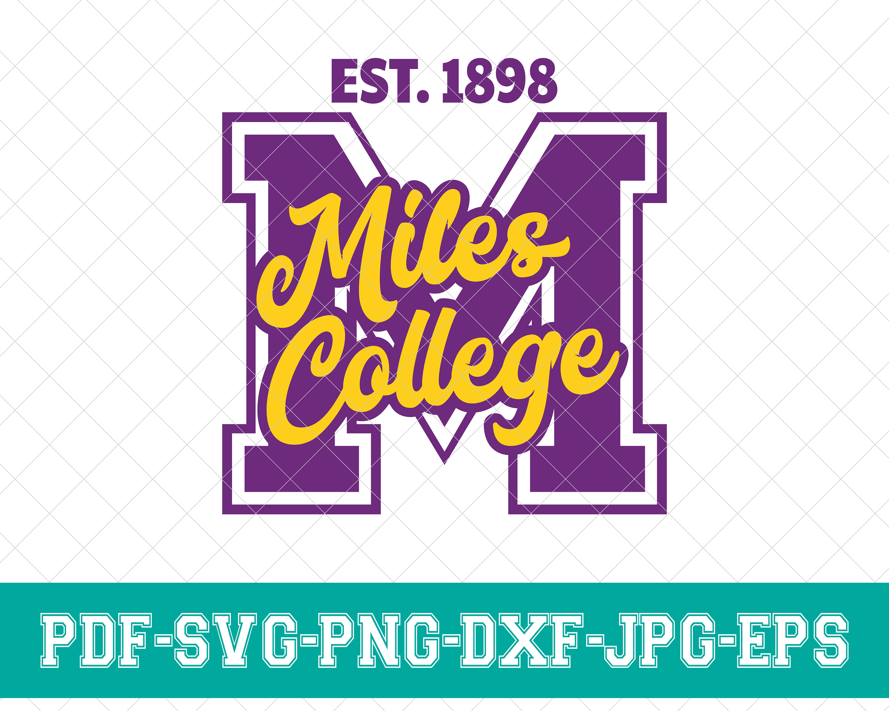 Miles College Svg, M Svg, MC Svg, Miles 1898 Svg, HBCU Svg, University ...