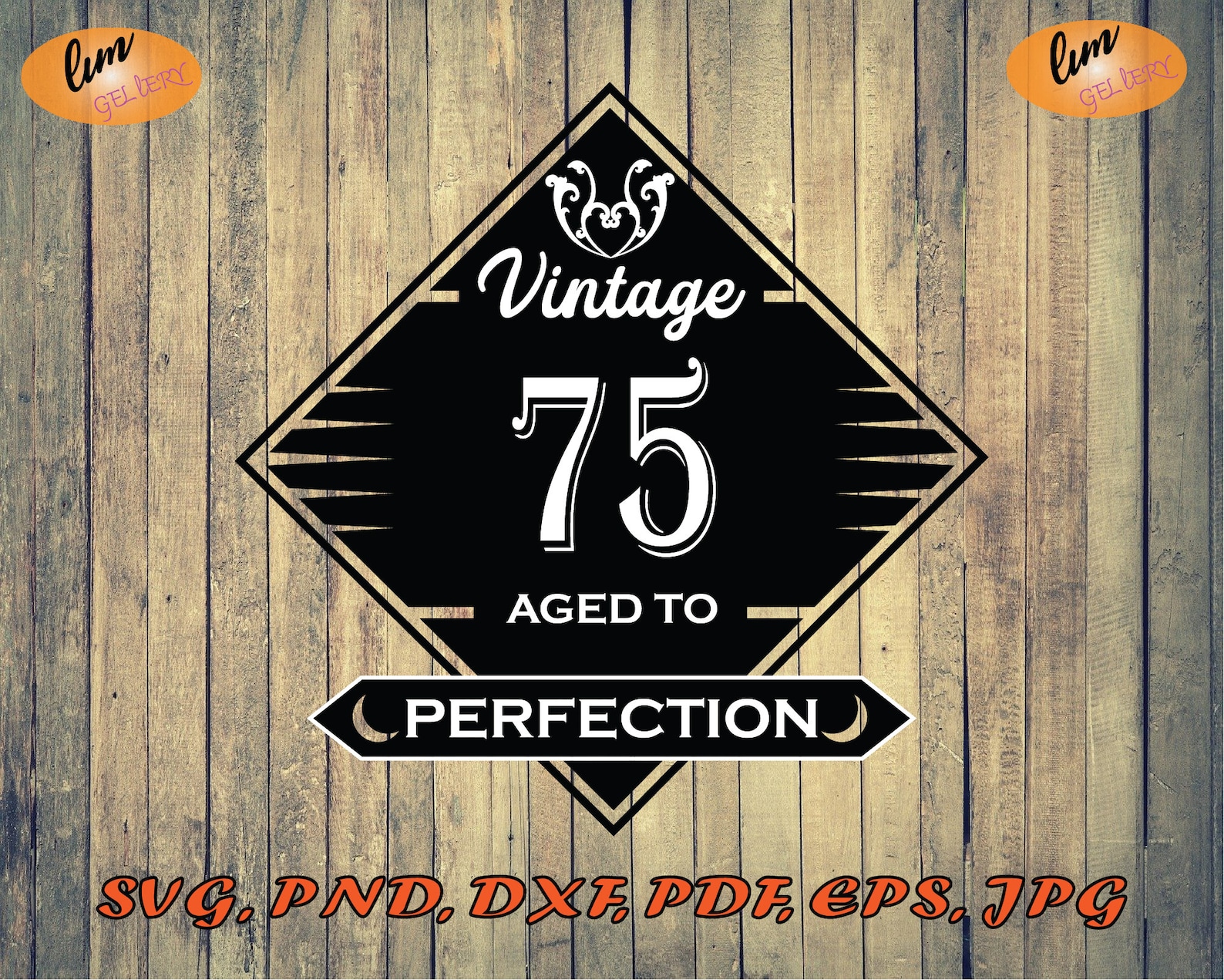 Vintage 75 SVG Clipart Vintage 75 Cut File for Cricut - Etsy