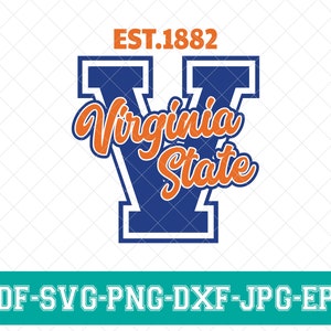Virginia State University Svg, V Svg, VSU Svg, Virginia 1882 Svg, HBCU ...