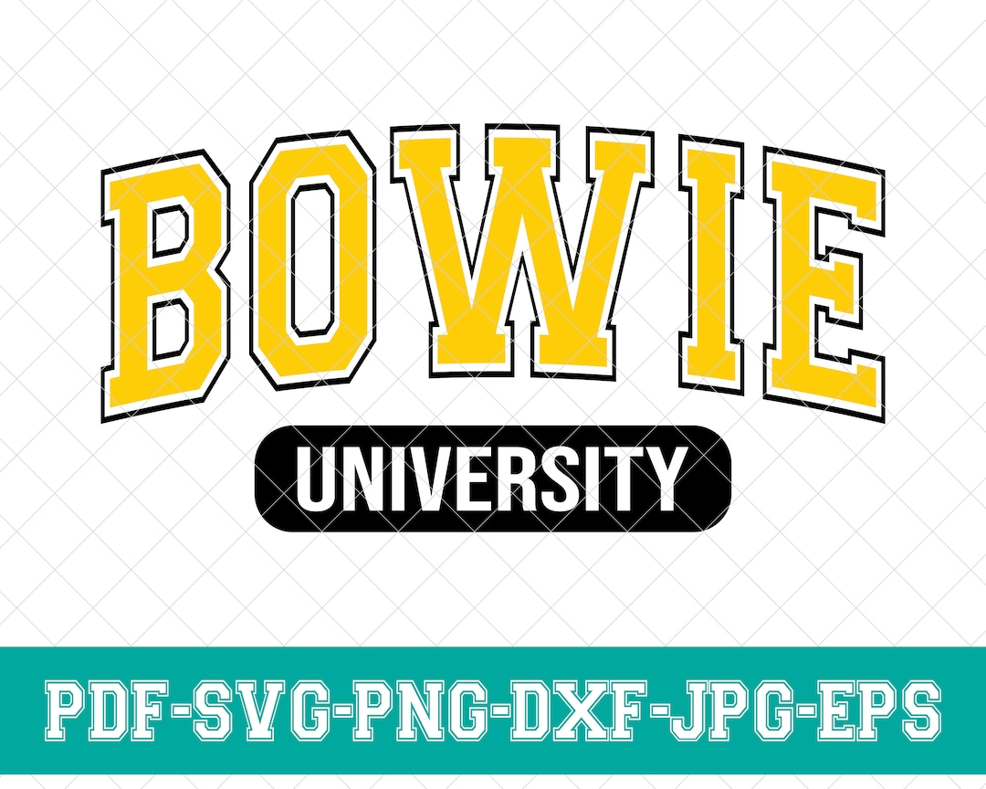 Bowie State University Svg, Bowie Design Svg, Sport Font Svg, Arched ...