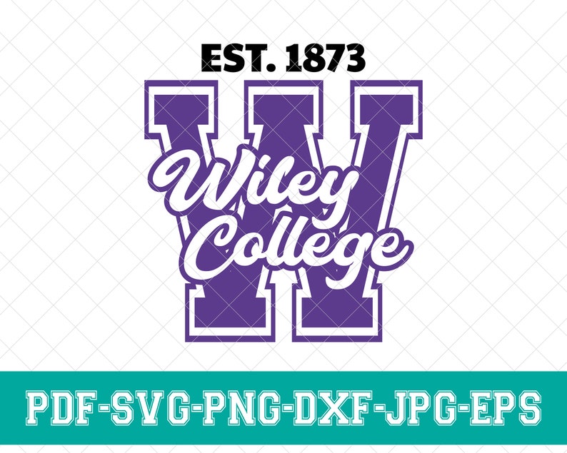 Wiley College SVG, W Svg, WC Svg, Wiley 1873 Svg, HBCU Svg, Clipart ...