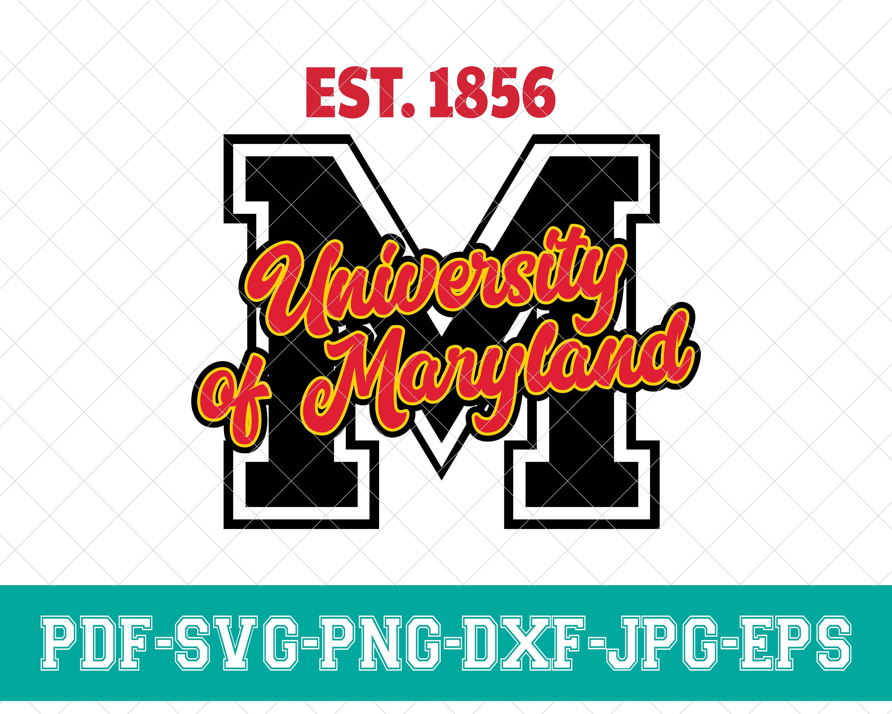 University of Maryland Svg, M Svg, UMD Svg, Maryland 1856 Svg, HBCU Svg ...