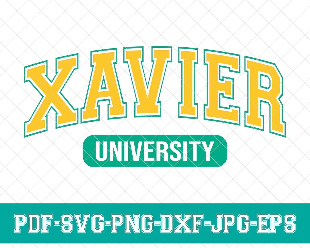 Xavier University Svg, Xavier Design Svg, Sport Font Svg, Arched Text ...