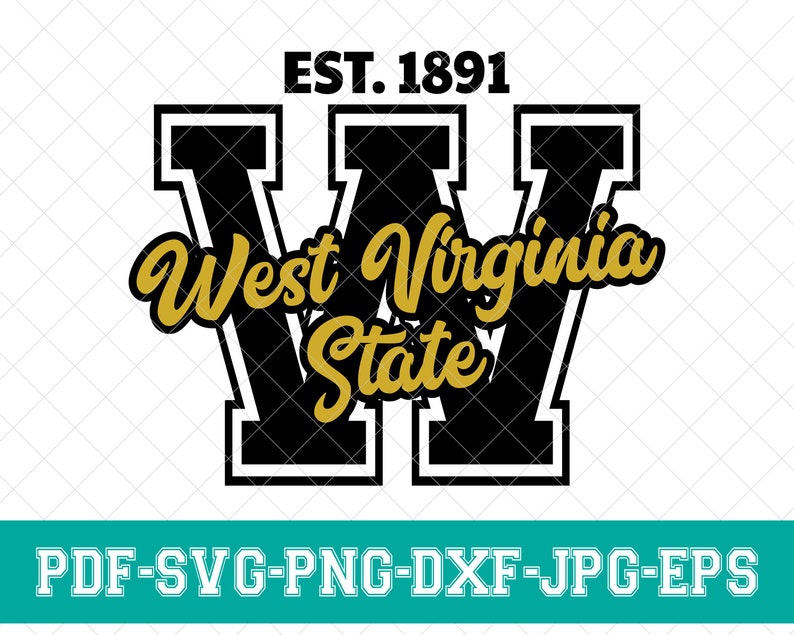 West Virginia State University Svg, W Svg, WVSU Svg, West Virginia ...