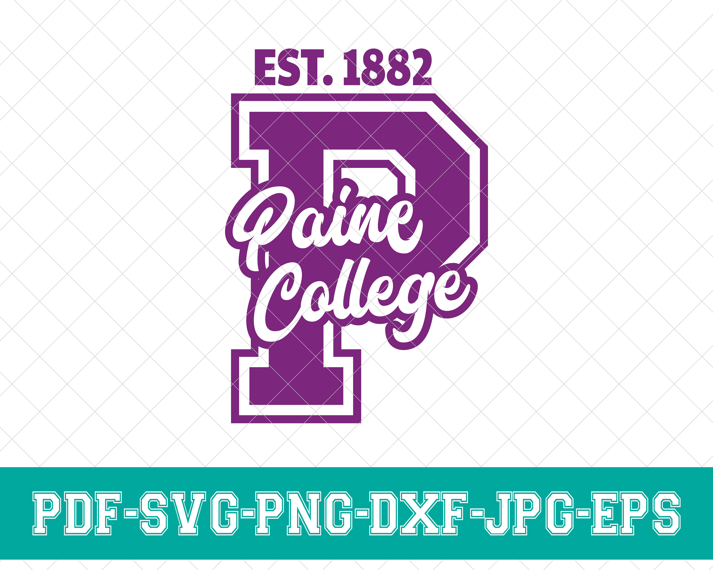 Paine College Svg, P Svg, PC Svg, Paine 1882 Svg, HBCU Svg, University ...