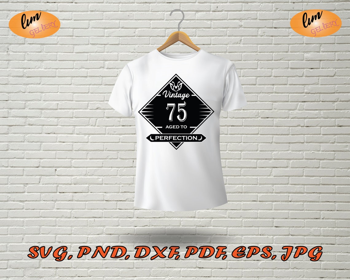 Vintage 75 SVG Clipart Vintage 75 Cut File for Cricut - Etsy