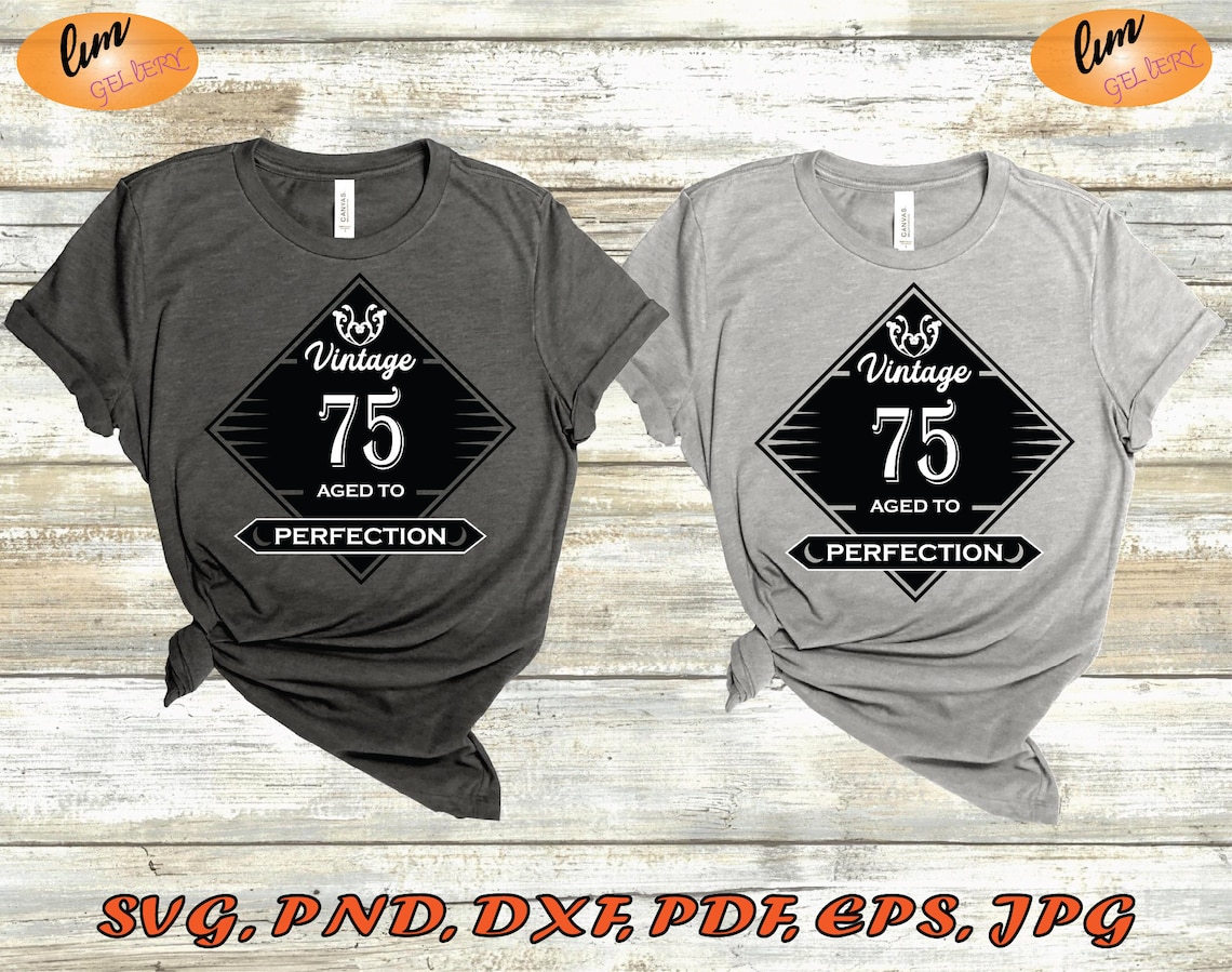 Vintage 75 SVG Clipart Vintage 75 Cut File for Cricut - Etsy