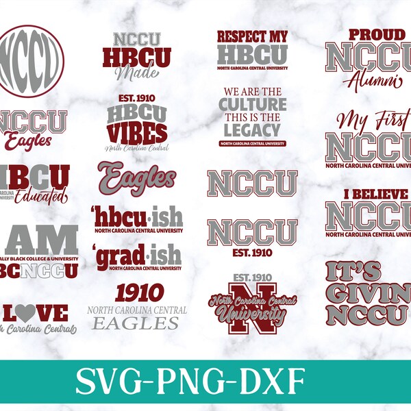 North Carolina Central University Svg - Etsy
