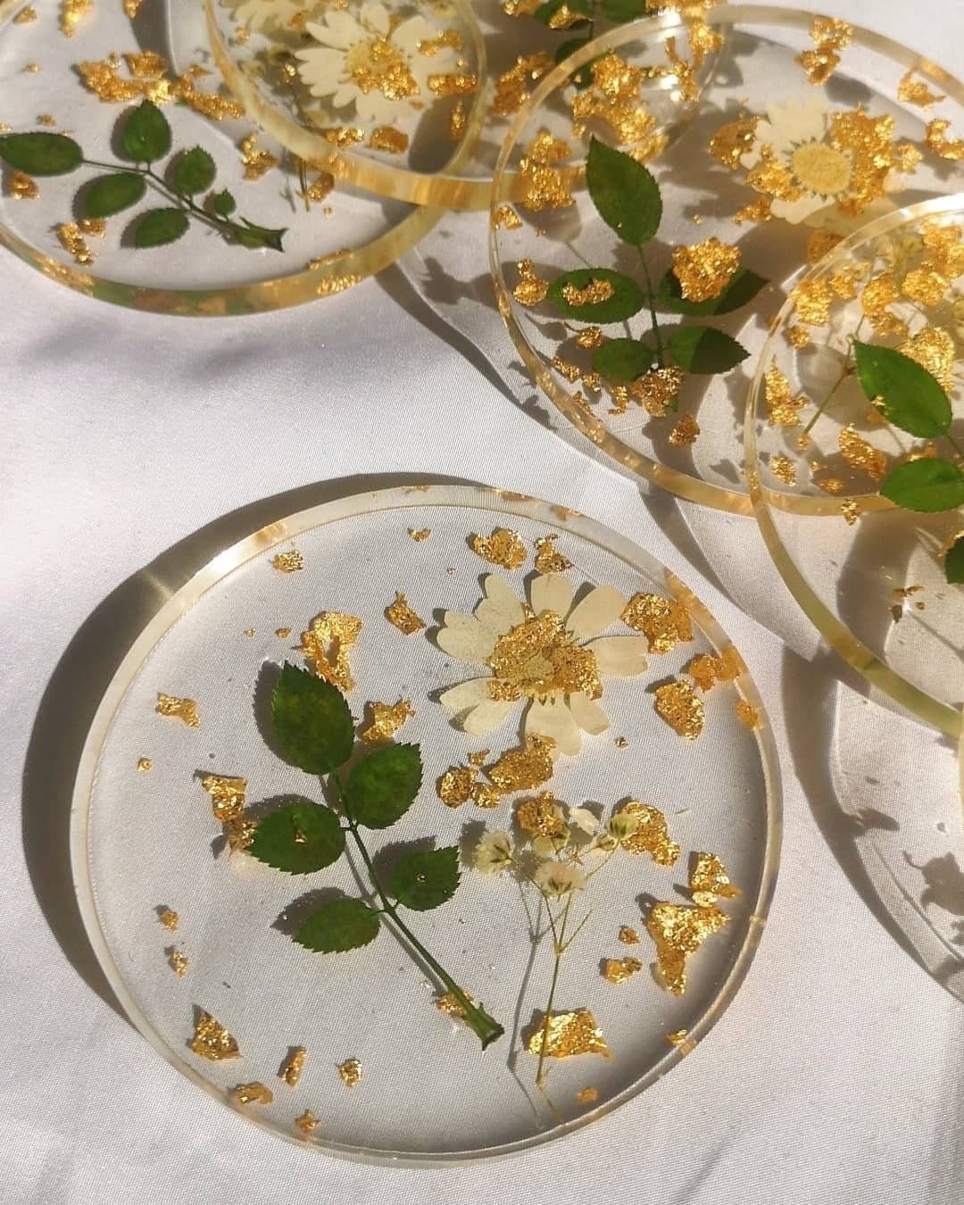 Resin Round Custom Floral Coasters - Etsy