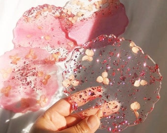 Pink Resin Coaster Decorative Trays Home & Living Home Décor etna.com.pe