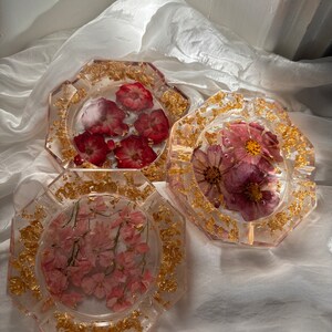 Personalised Pressed Flower Ash Tray - Etsy