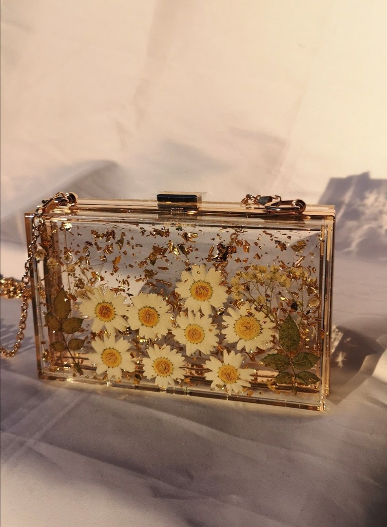 Resin Pressed Flower Bag - Etsy