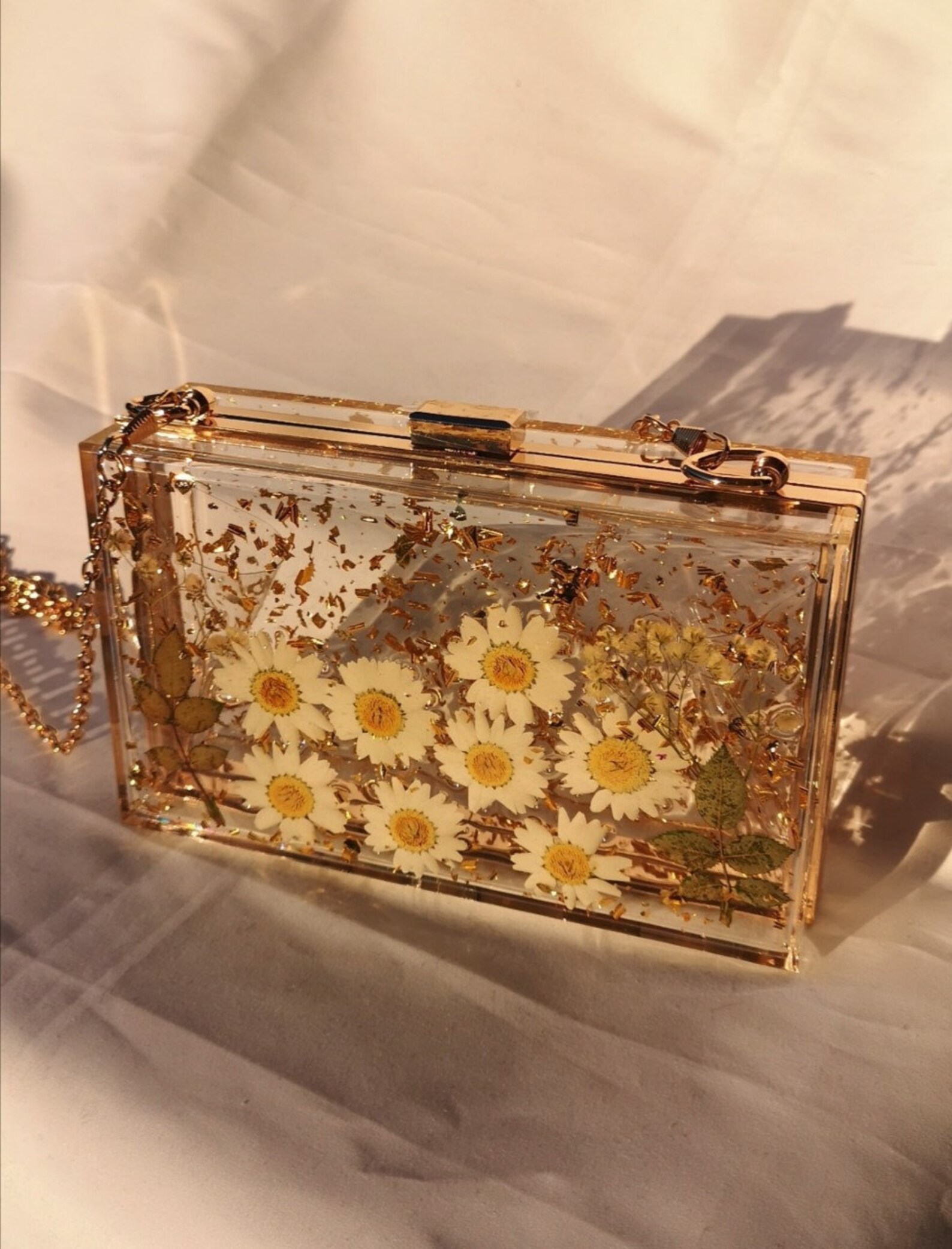 Resin Pressed Flower Bag | Etsy