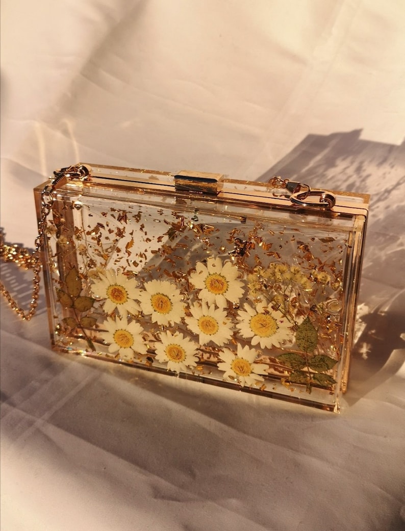 Resin Pressed Flower Bag - Etsy