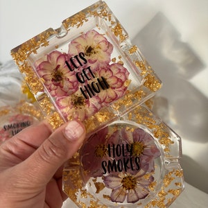 Personalised Pressed Flower Ash Tray - Etsy