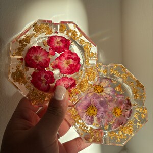 Personalised Pressed Flower Ash Tray - Etsy