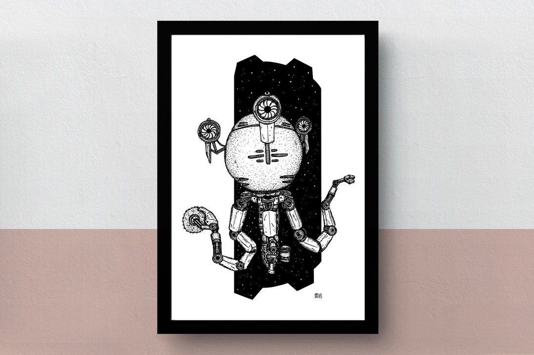 Fallout - Mr. Handy | A5 or A4 Print | Imaginative Artwork | Original ...