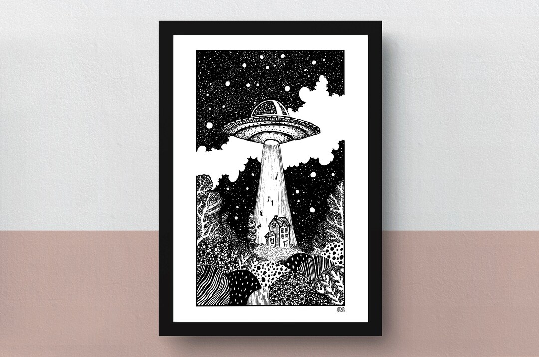 Abducted in the Night | A5 Print | Imaginative Artwork | Original ...