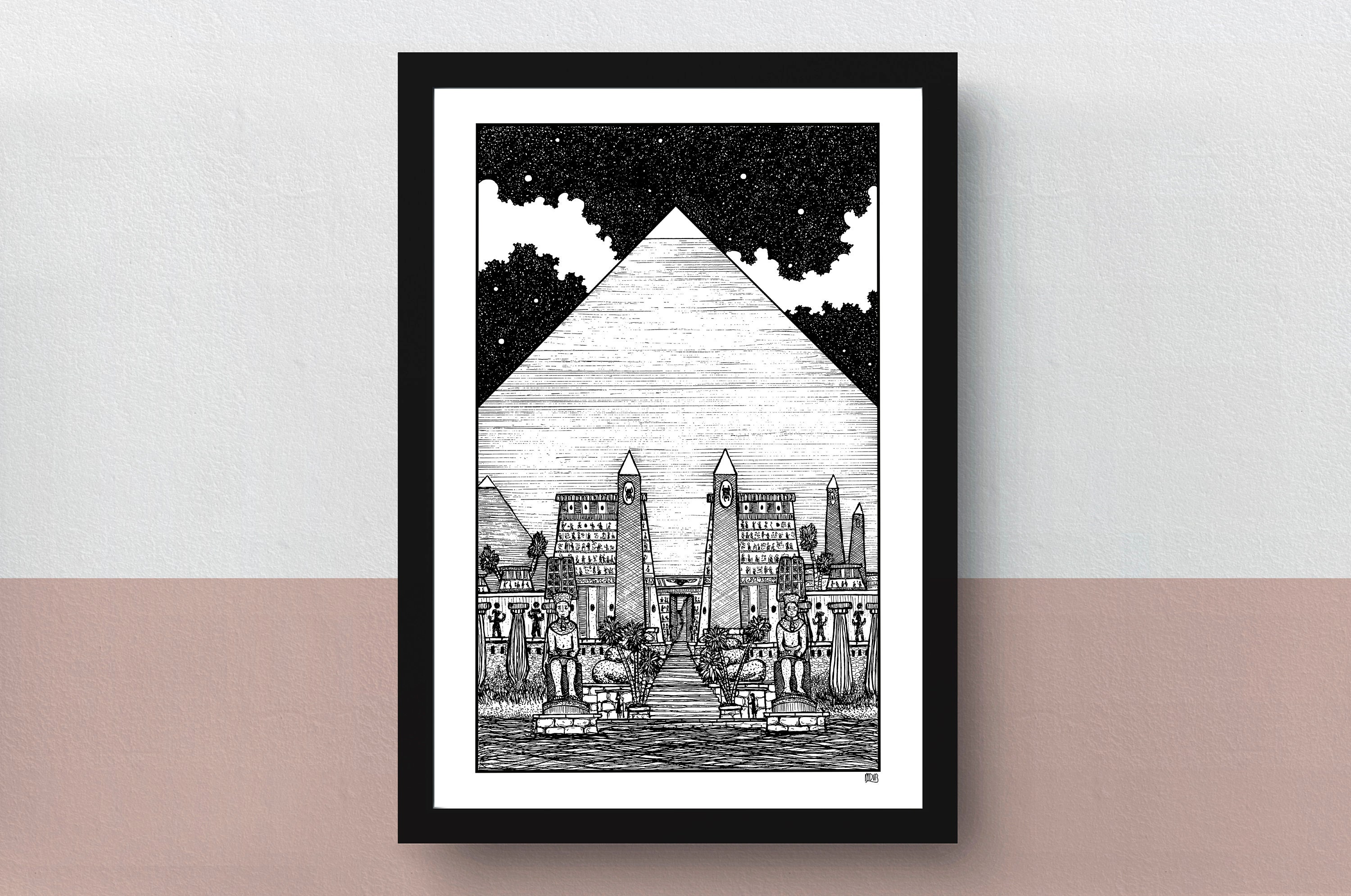 The Great Pyramid A5 or A4 Print Imaginative Artwork - Etsy