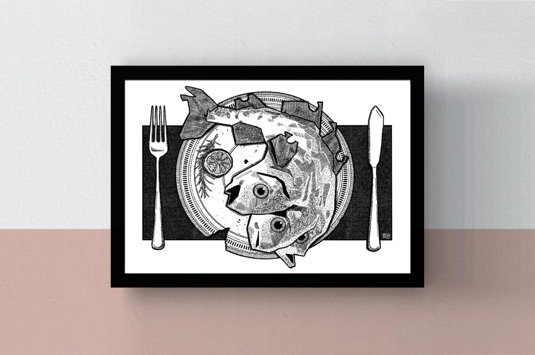 Three-headed Cod | A5, A4 or A3 Poster | Videogame Artwork ...