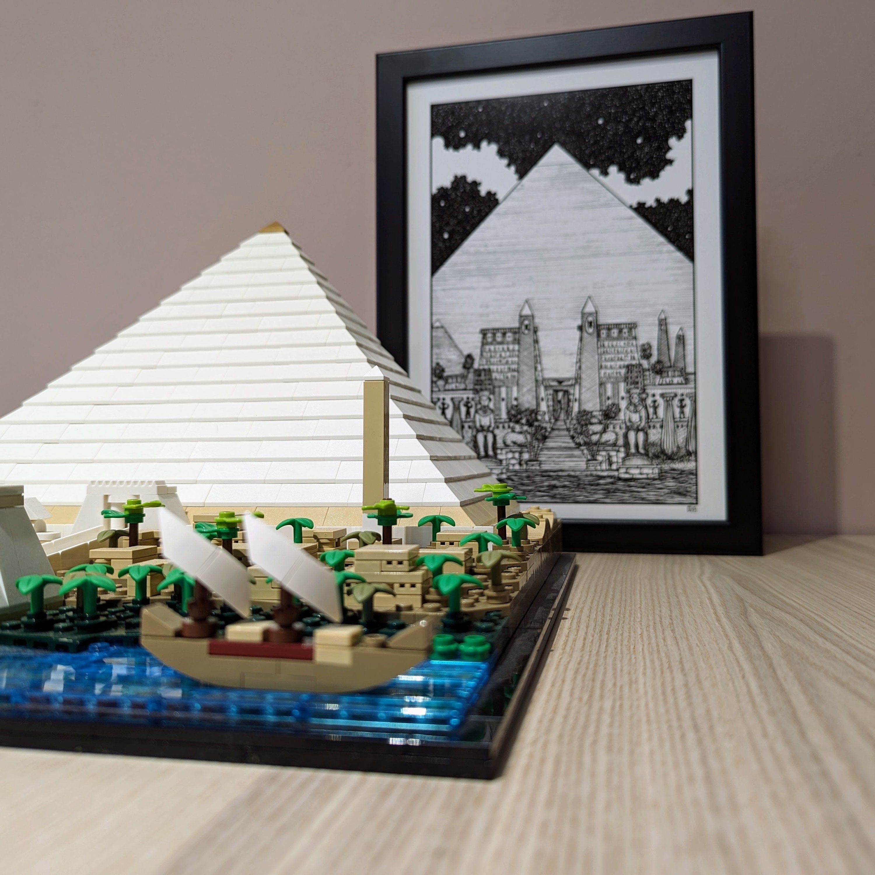 The Great Pyramid | A5 or A4 Print | A3 Poster | Artwork | Original ...
