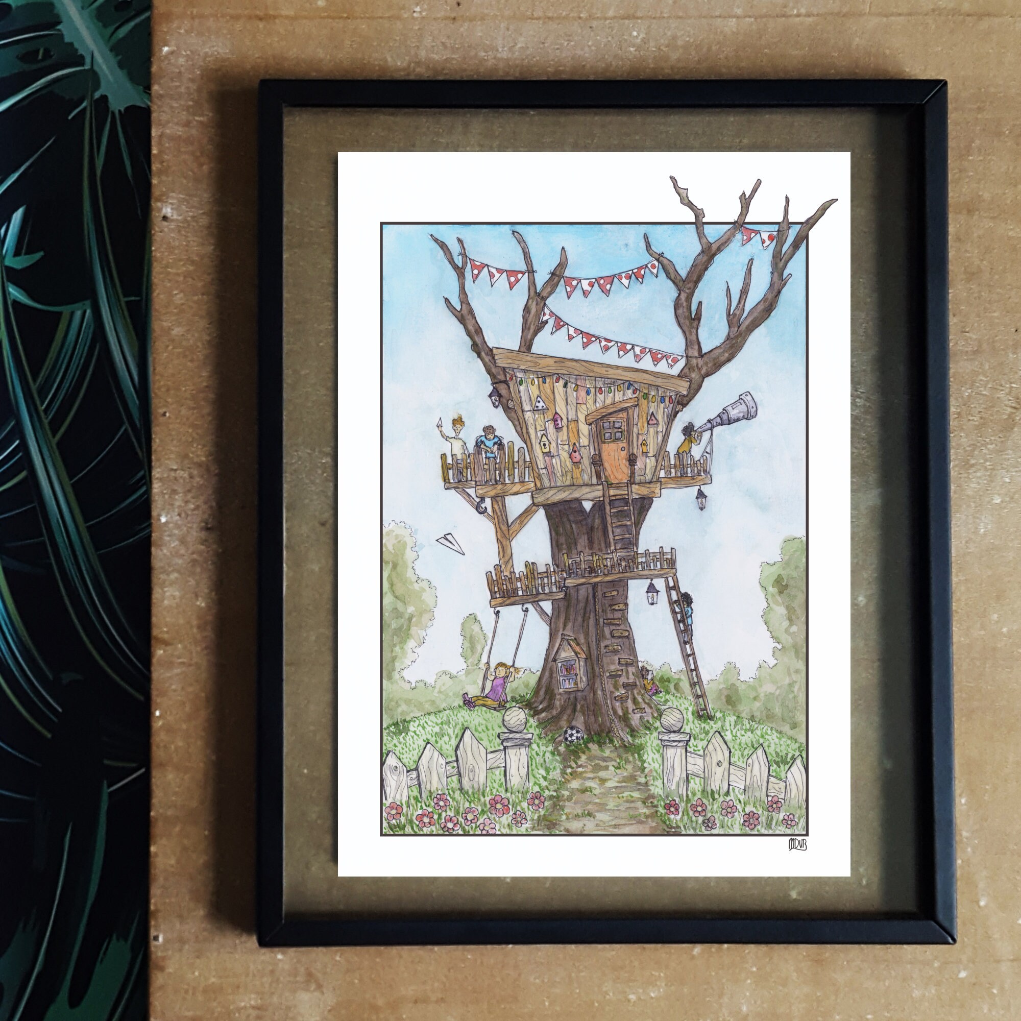 The Fantastic Treehouse A4 Print Imaginative Artwork - Etsy
