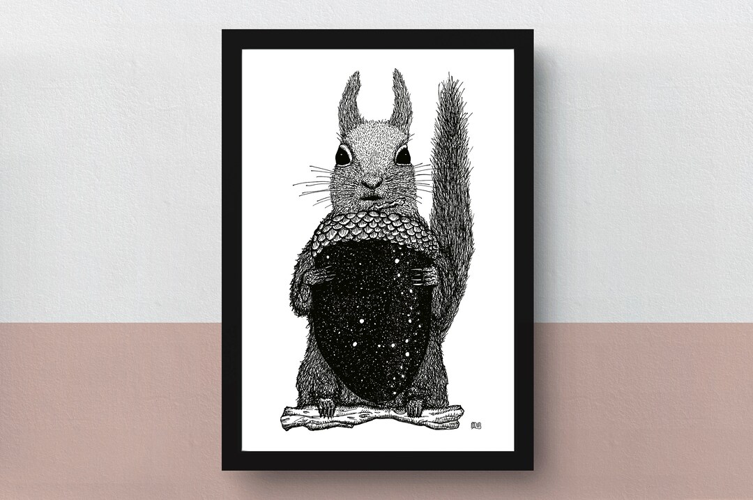 Galaxy in a Nutshell | A5 Print | Imaginative Artwork | Original ...