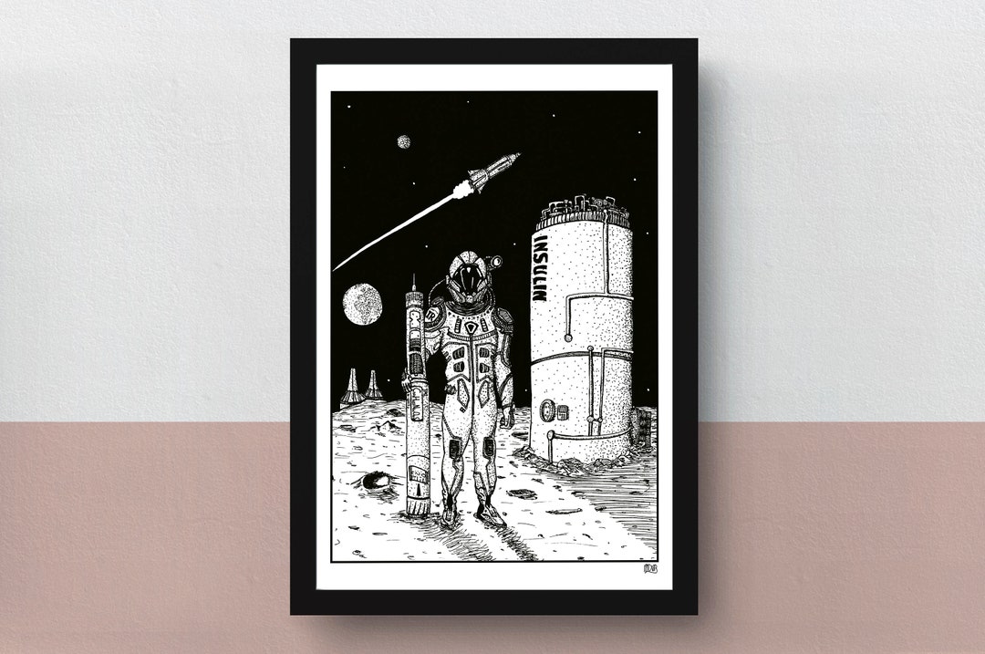 Insulin Ranger A5 or A4 Print Imaginative Artwork Original Illustration ...