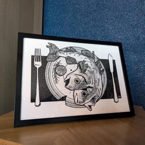 Three-headed Cod | A5, A4 or A3 Poster | Videogame Artwork ...