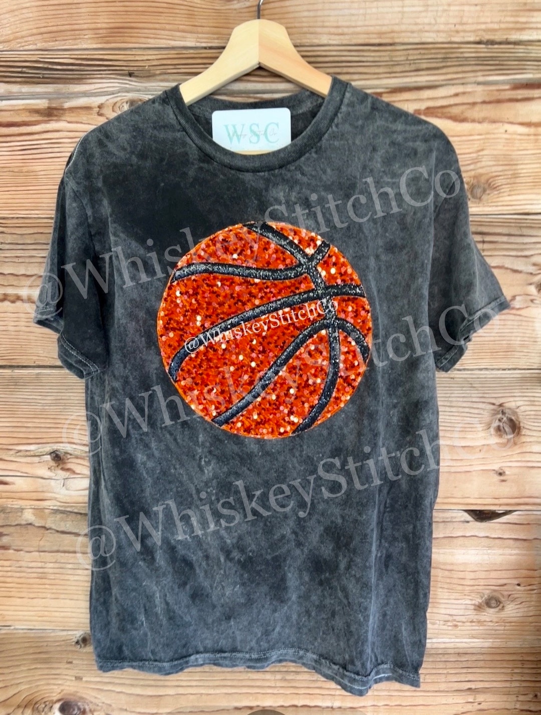 BASKETBALL Sparkly Glitter Sequin Applique Embroidered, Gameday, School ...
