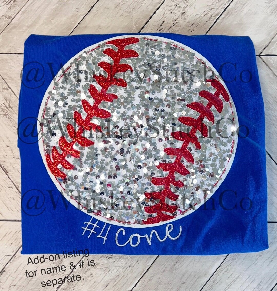 Sparkly BASEBALL SOFTBALL Tshirt, Sparkly Glitter Sequin Applique ...