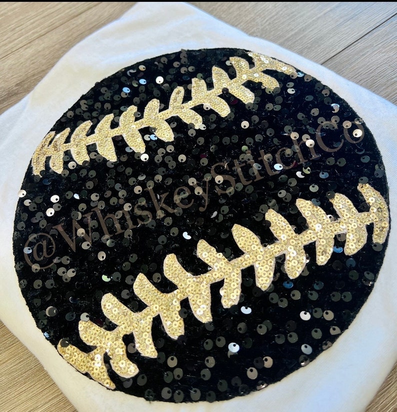 Sparkly BASEBALL SOFTBALL Tshirt, Sparkly Glitter Sequin Applique ...