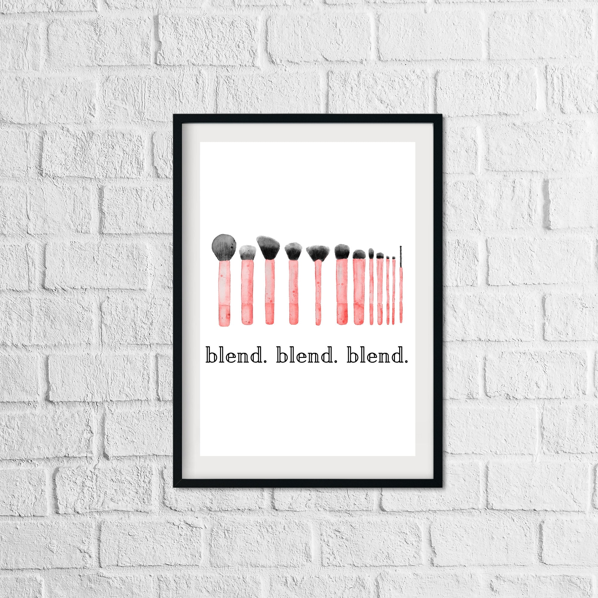 Makeup Brush Print, Makeup Brush Wall Art, Makeup Brush Digital ...