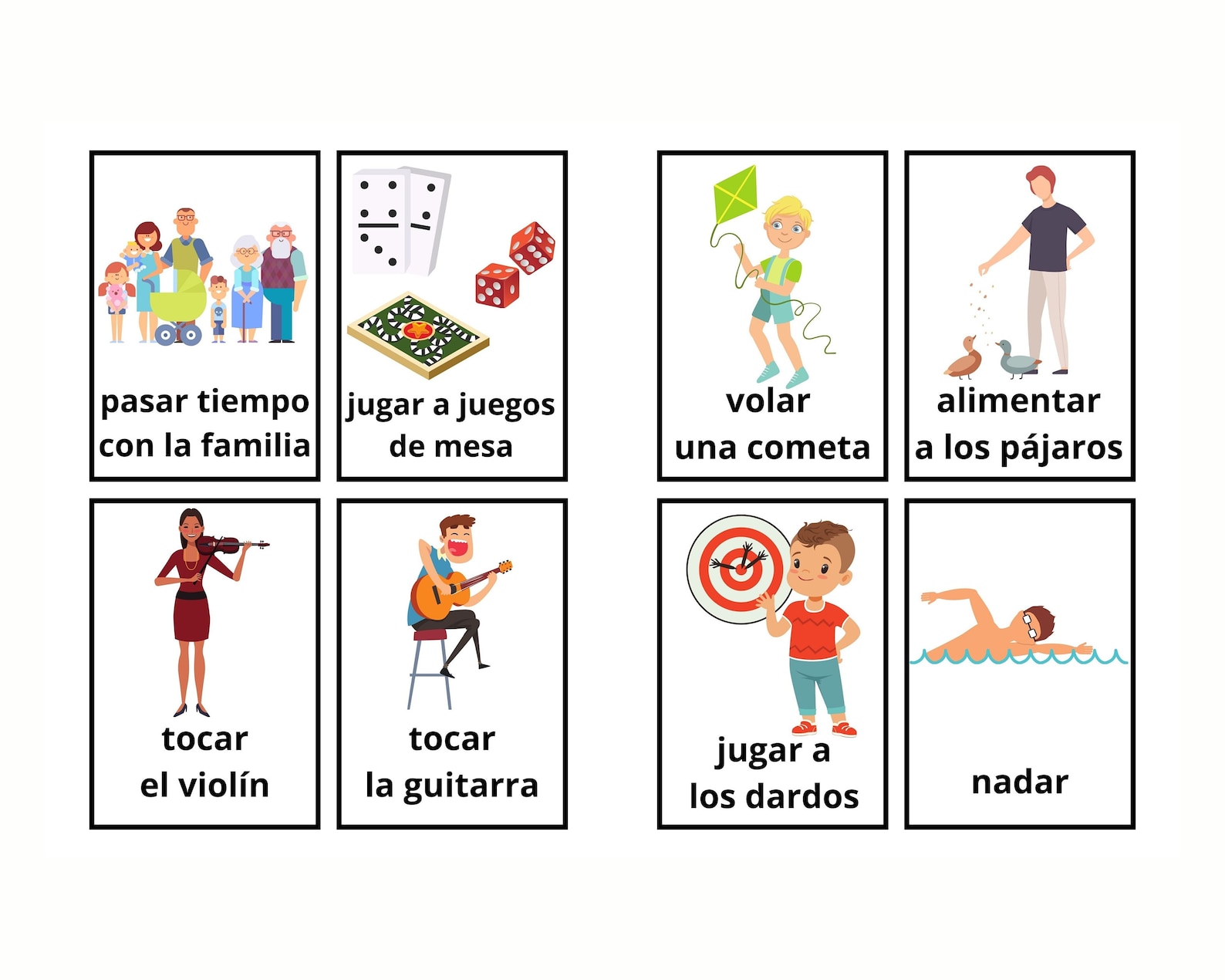55 Spanish Free Time Vocabulary Flashcards - Learning Spanish ...