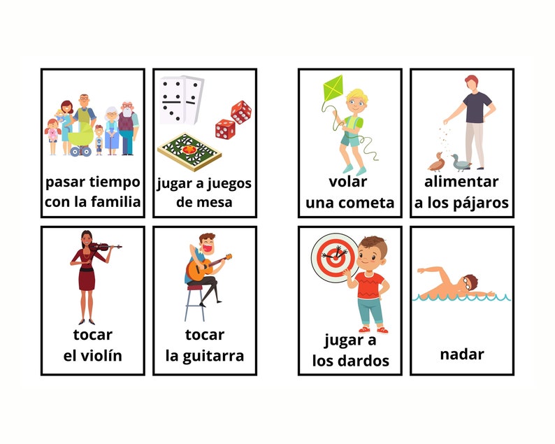 55 Spanish Free Time Vocabulary Flashcards - Learning Spanish ...