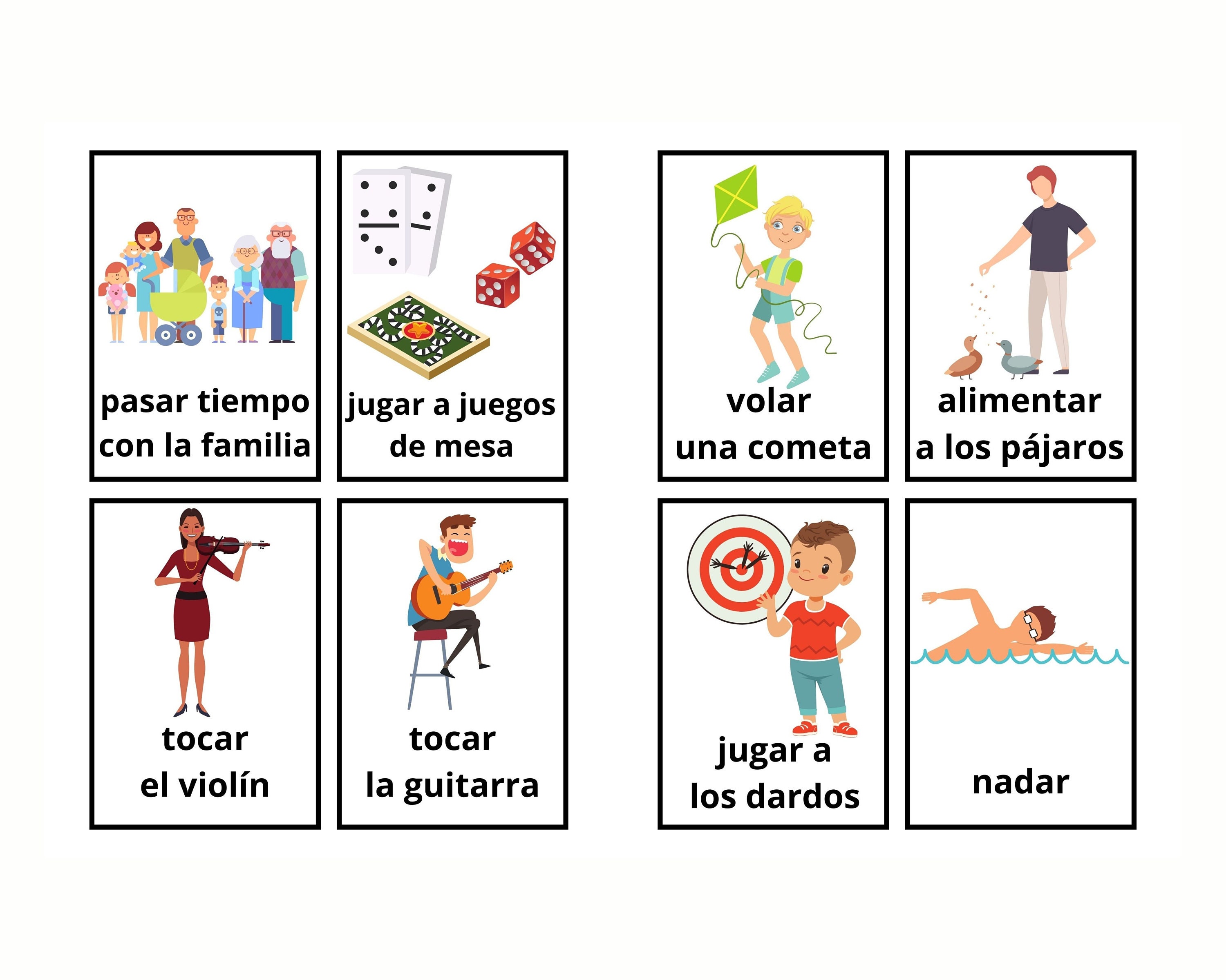 55 Spanish Free Time Vocabulary Flashcards - Learning Spanish ...