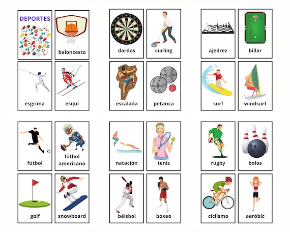 Spanish Sports Vocabulary Spanish Sports Vocab Crossword WordMint