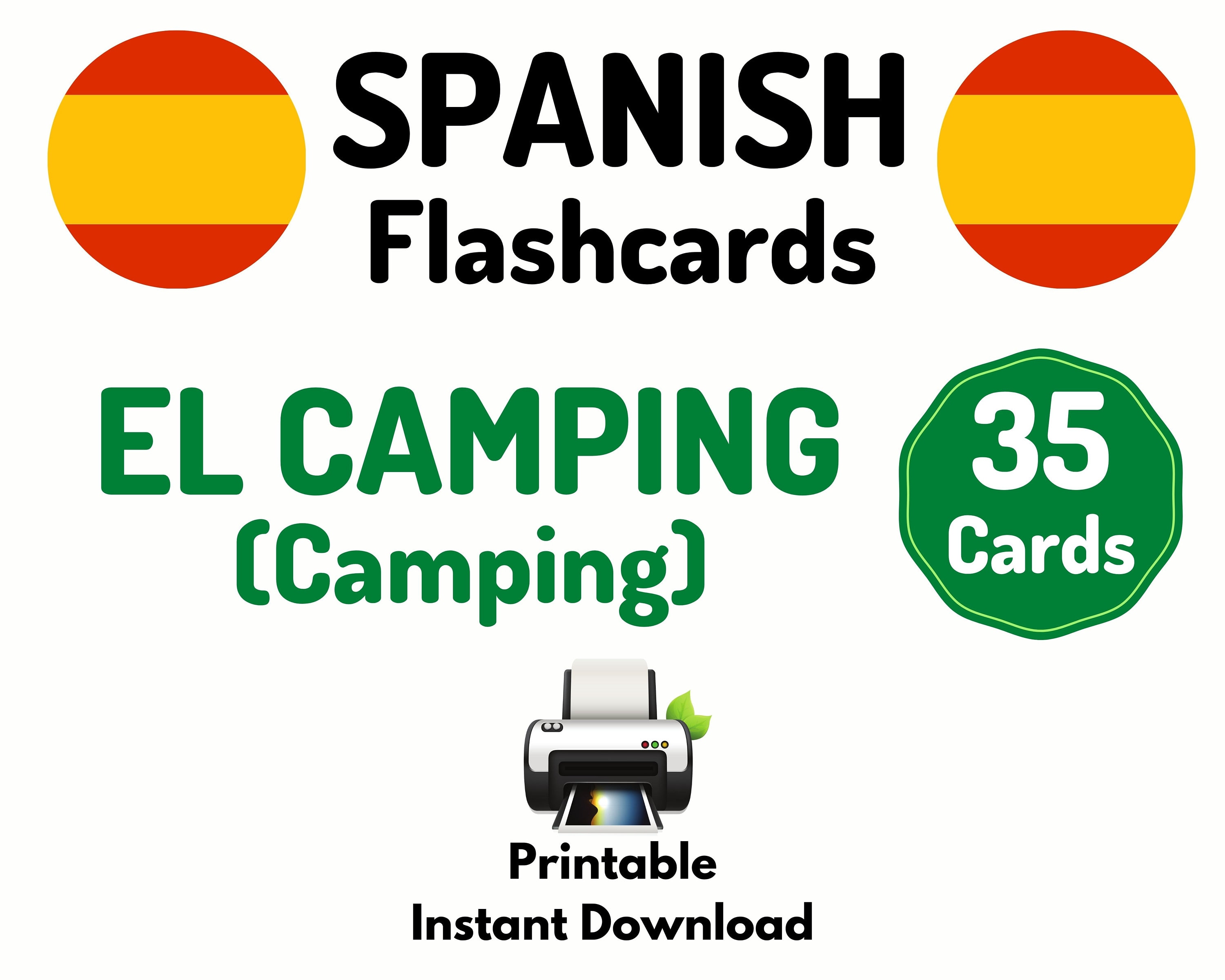 35 Spanish Camping Vocabulary Flashcards - Learning Spanish ...