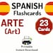 23 Spanish Art Vocabulary Flashcards - Learning Spanish - Homeschool ...