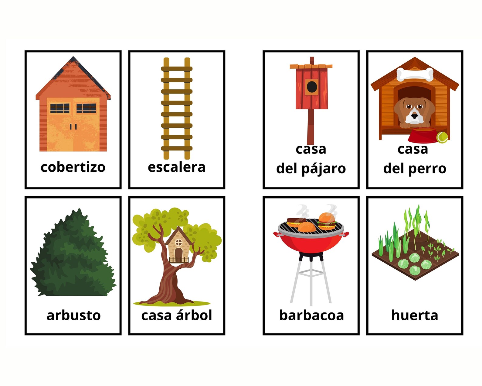 33 Spanish Garden Vocabulary Flashcards - Learning Spanish - Homeschool ...