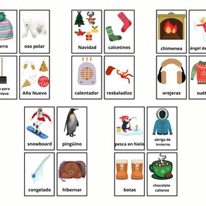 43 Spanish Winter Vocabulary Flashcards - Learning Spanish - Homeschool ...