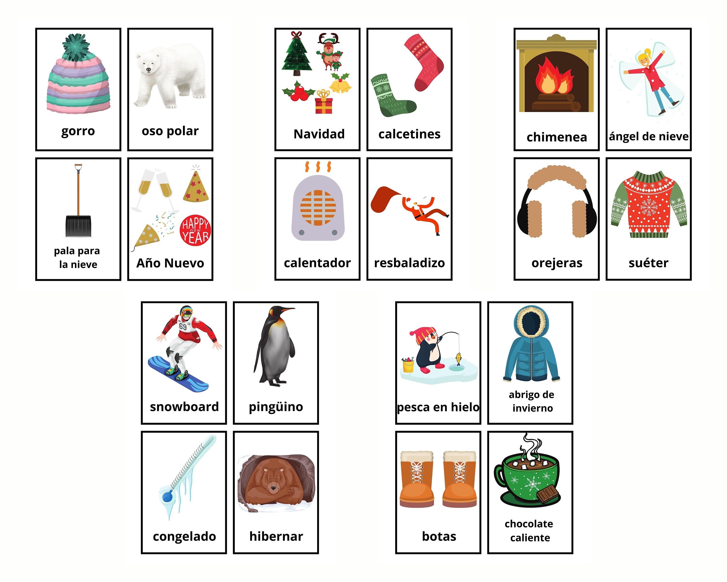 43 Spanish Winter Vocabulary Flashcards Learning Spanish Etsy UK 43-spanish-winter-vocabulary-flashcards-learning-spanish-etsy-uk