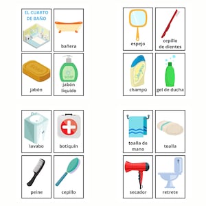 27 Spanish Bathroom Vocabulary Flashcards - Learning Spanish ...