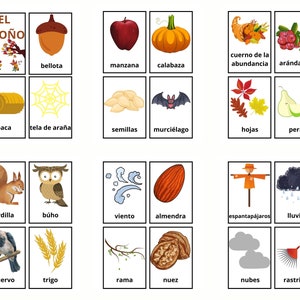 39 Spanish Fall Vocabulary Flashcards - Learning Spanish - Homeschool ...