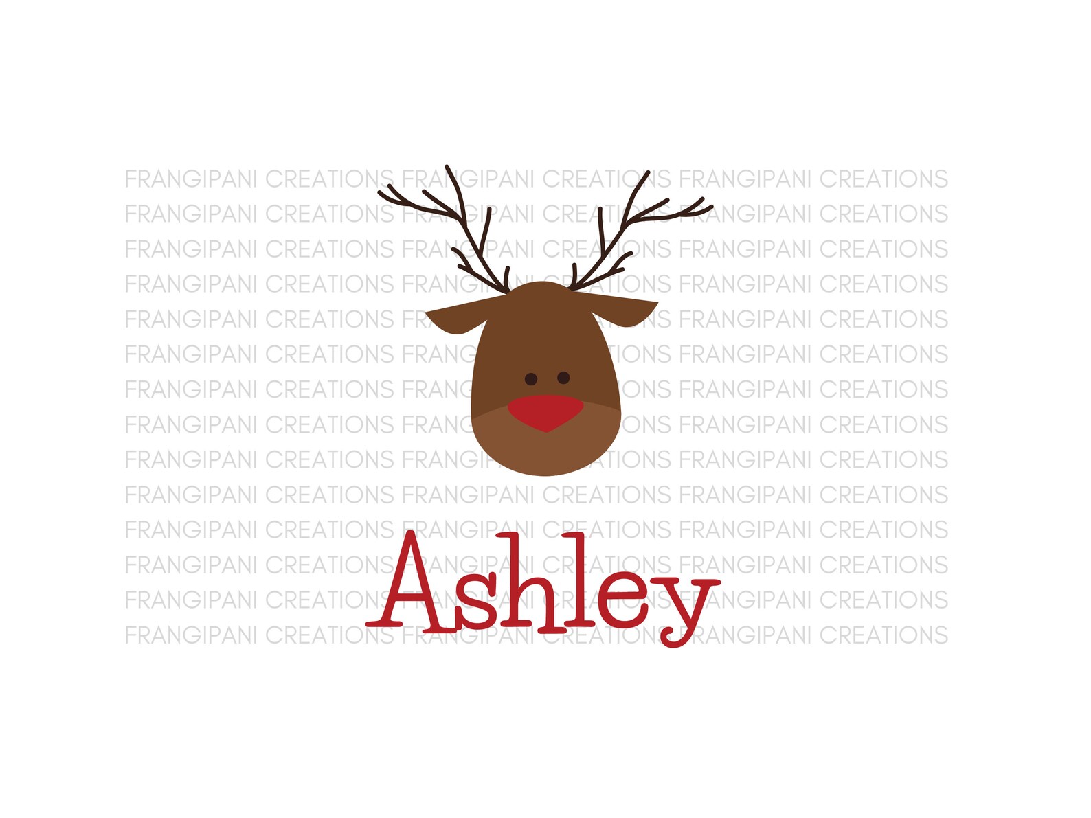Personalized Reindeer SVG Digital File - Etsy