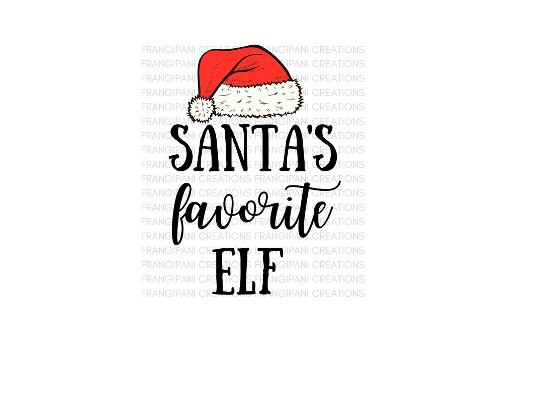 Santa's Favorite Elf SVG Digital File - Etsy