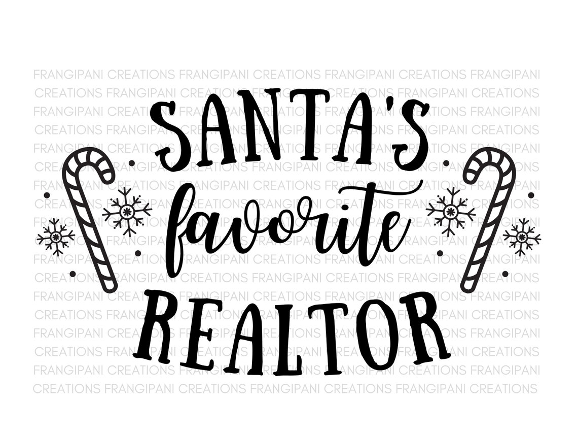 Santa's Favorite Realtor SVG Digital File - Etsy