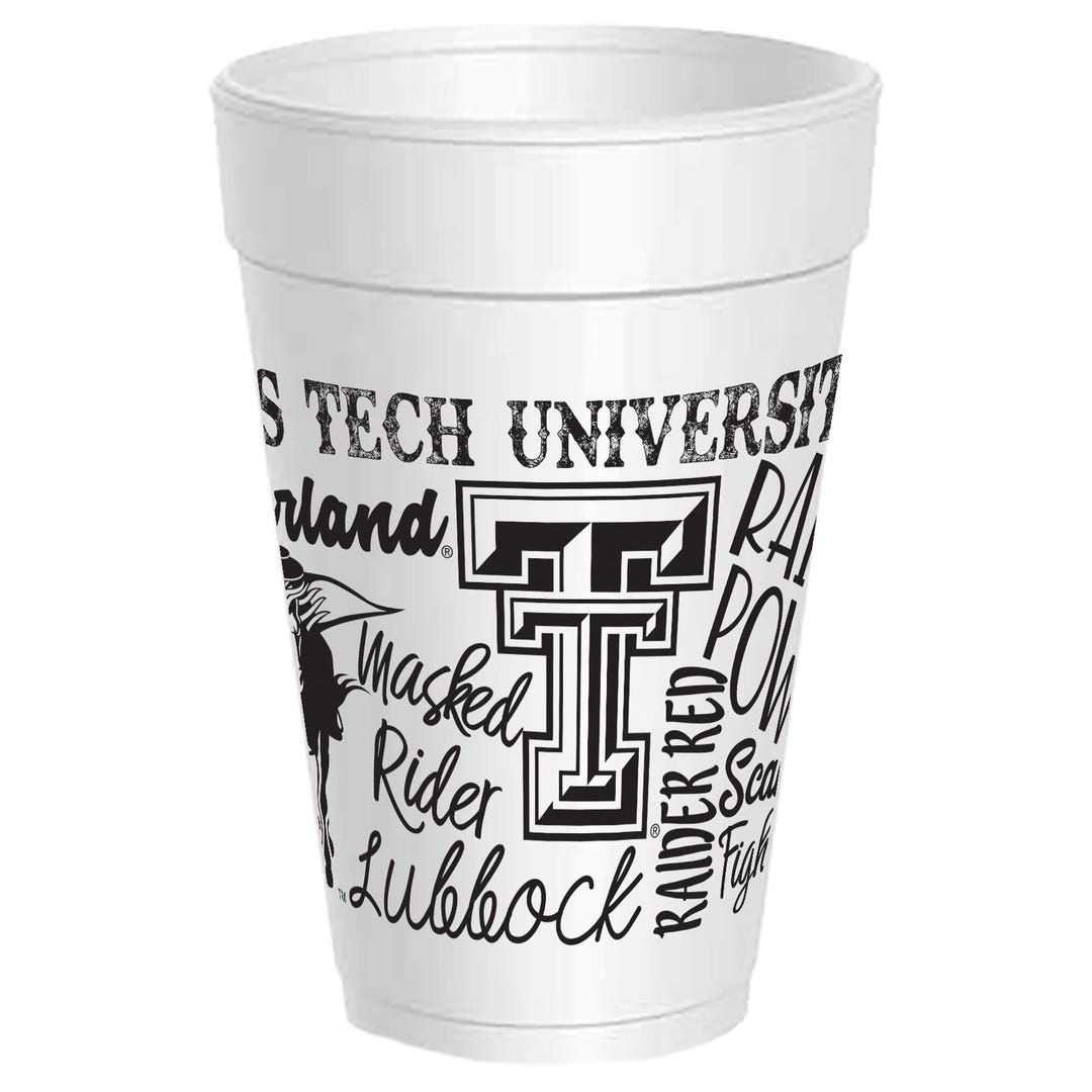 Texas Tech Cups - 25 Pack 16oz - Officially Licensed Texas Tech ...