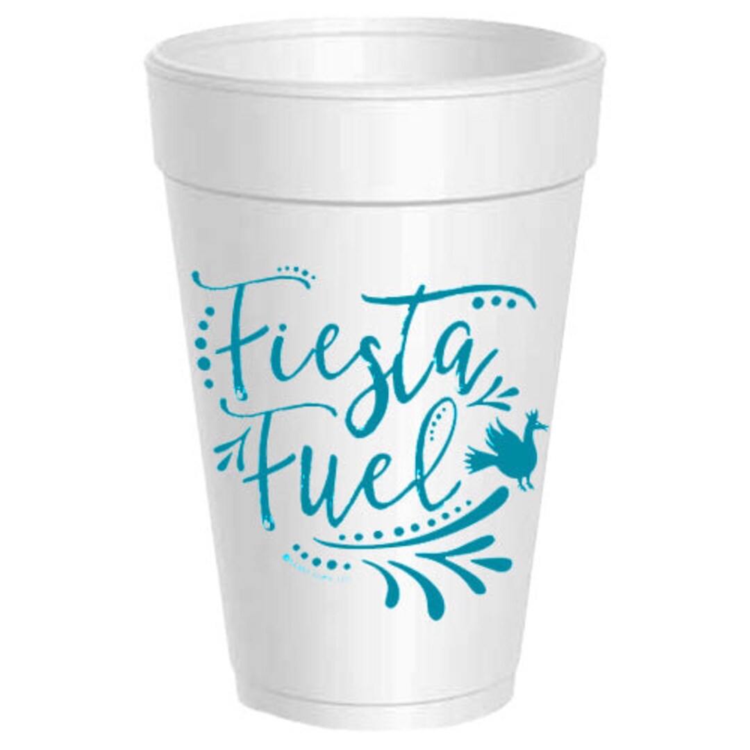 25 Pack - Fiesta Fuel - 16oz Styrofoam Cups - Etsy