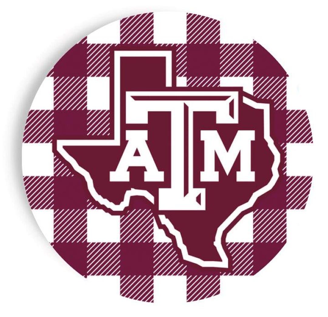 Texas A&M Logo - Checkerboard Full Color 9 Inch Paper Plates - 10 Pack ...